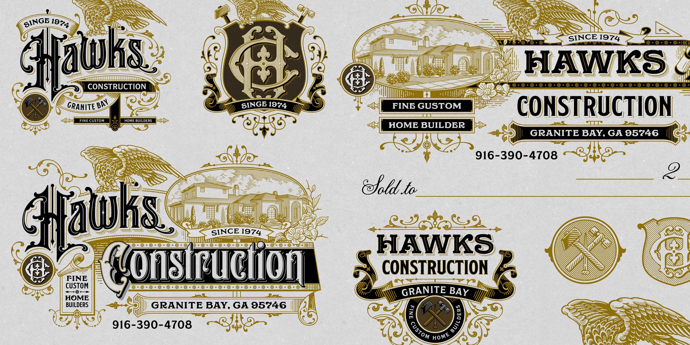 Font in use - Hawk's Construction Branding by Novi Souldado | Ephemera ...