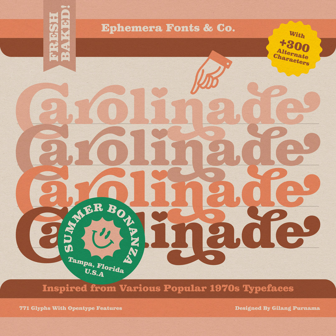 Carolinade | Ephemera Fonts
