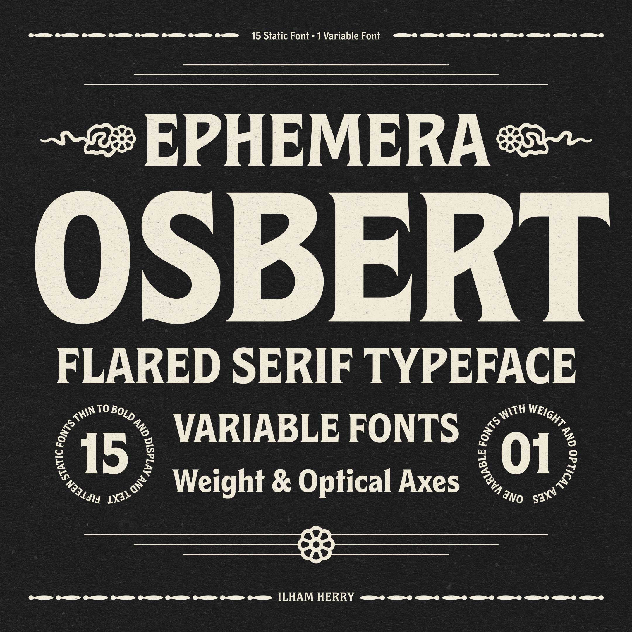 EFCO Osbert Variable Font | Ephemera Fonts