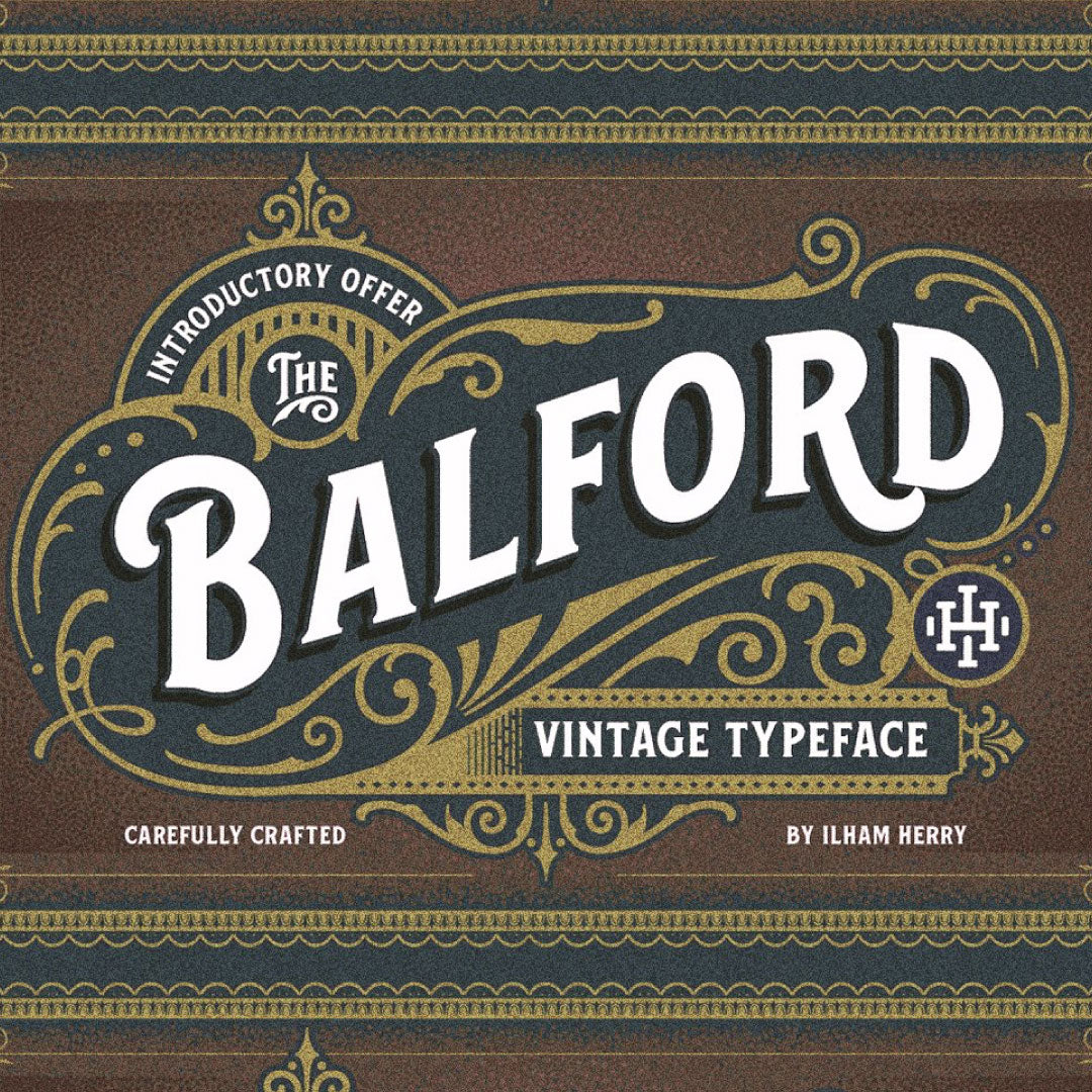 Balford Font & Ornaments | Ephemera Fonts