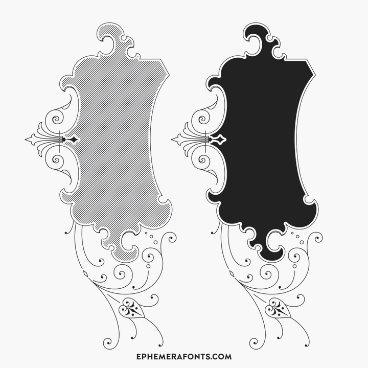 Ephemera Sickles Ornament 03 | Ephemera Fonts