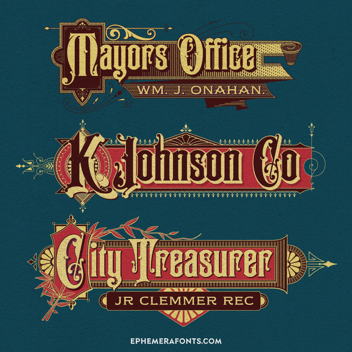 Ephemera Sickles Panel 01 | Ephemera Fonts