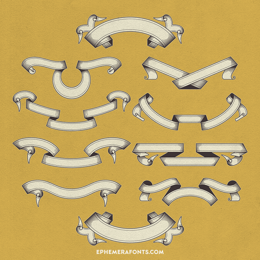 Scrolls & Banners 01 – Ephemera Fonts