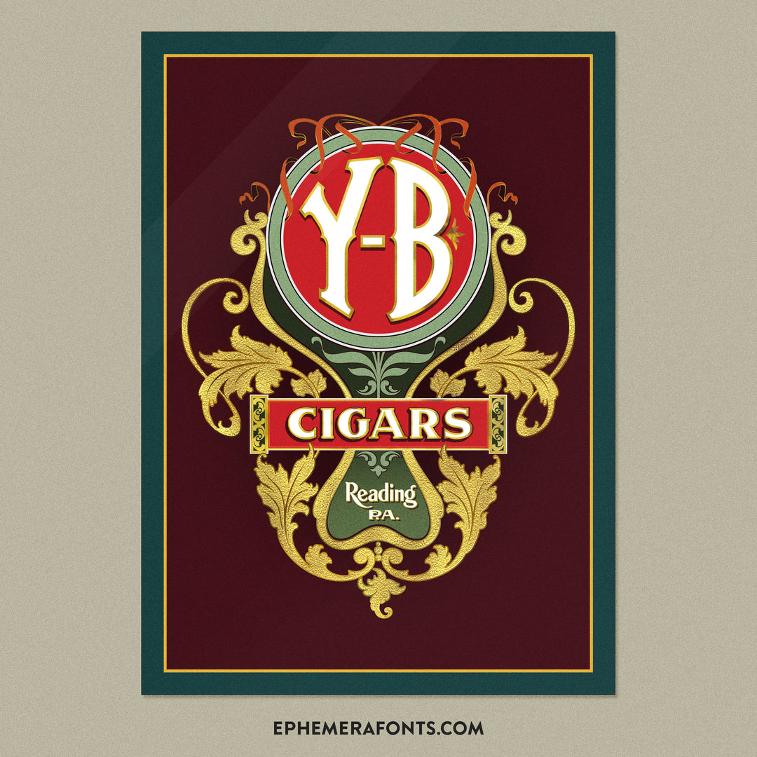 YB Cigars Variant Template | Ephemera Fonts